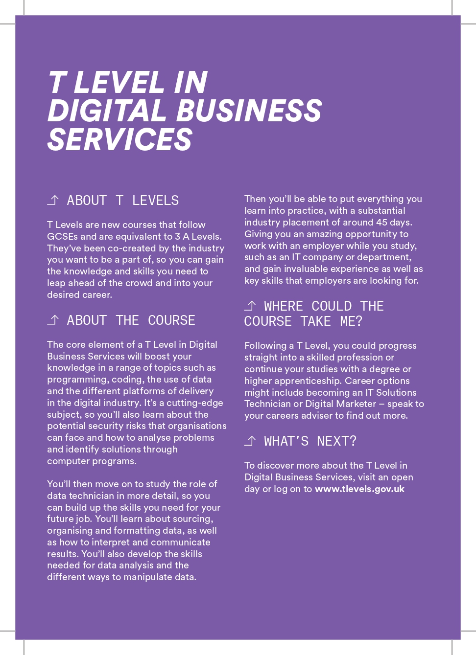 T Levels | Harrow College